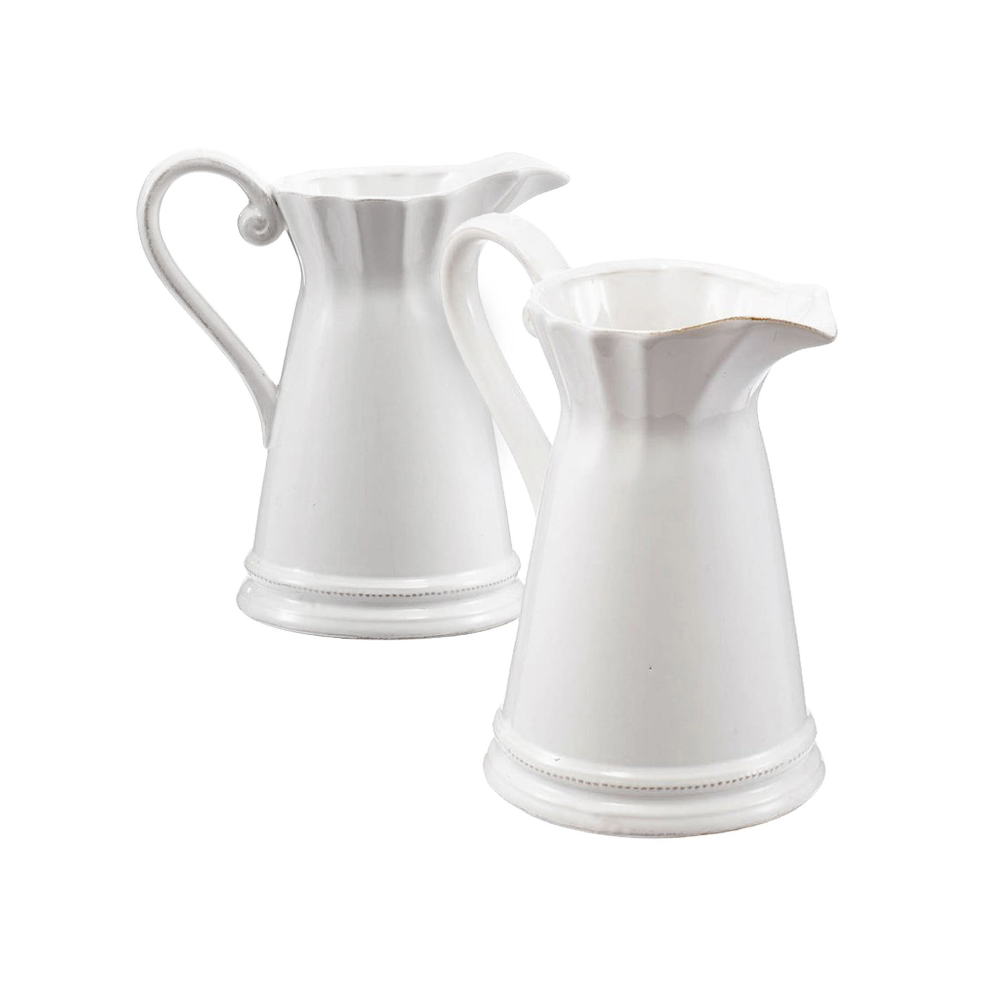 Ophelia & Co. Beaussicot Pitcher - Set of 2 - 8.5" x 6" x 9" - White ...