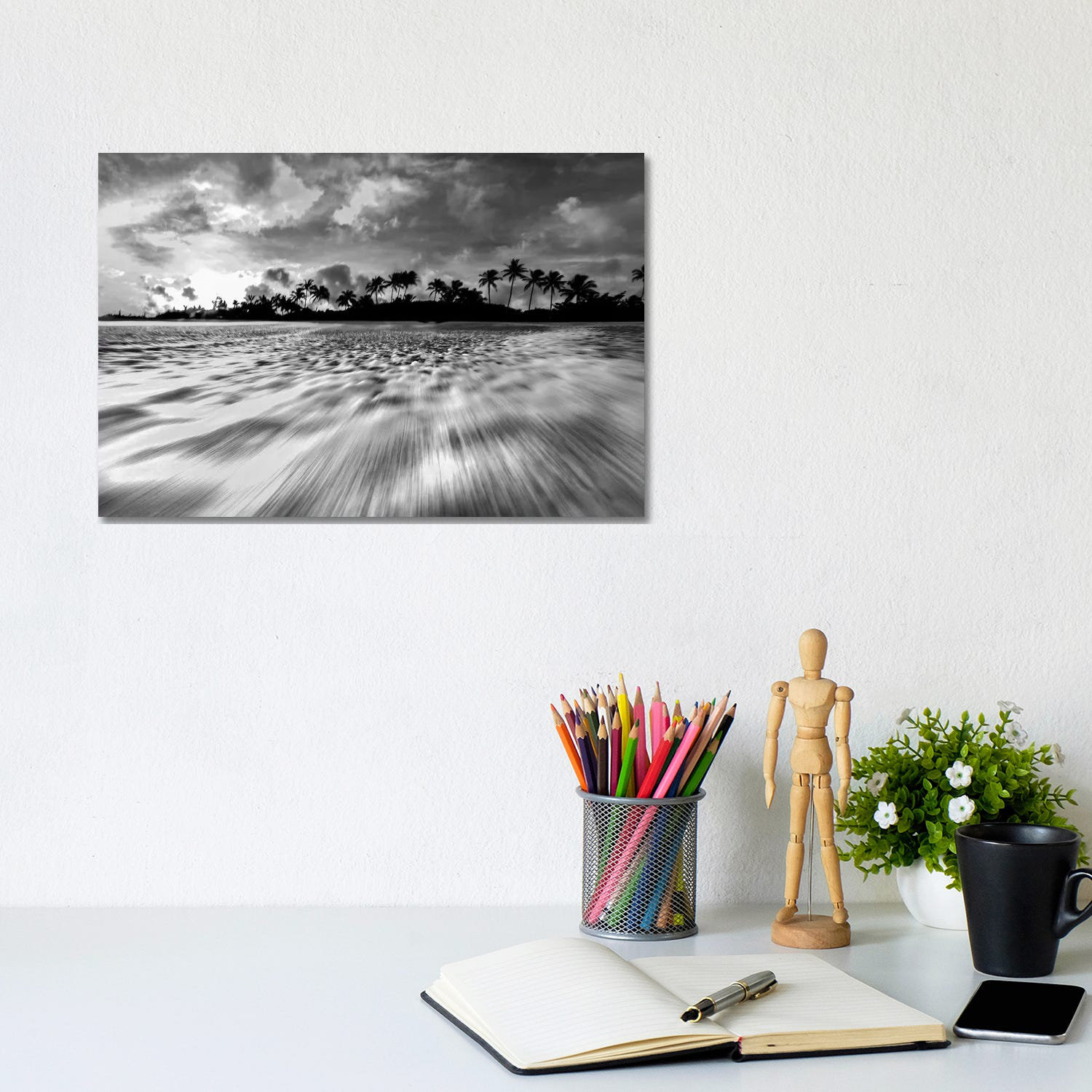 17 Stories Coconut Rush In Black And White | Wayfair.co.uk
