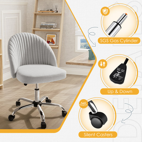 Willa Arlo™ Interiors Easterly Upholstered Armless Task Office Chair ...