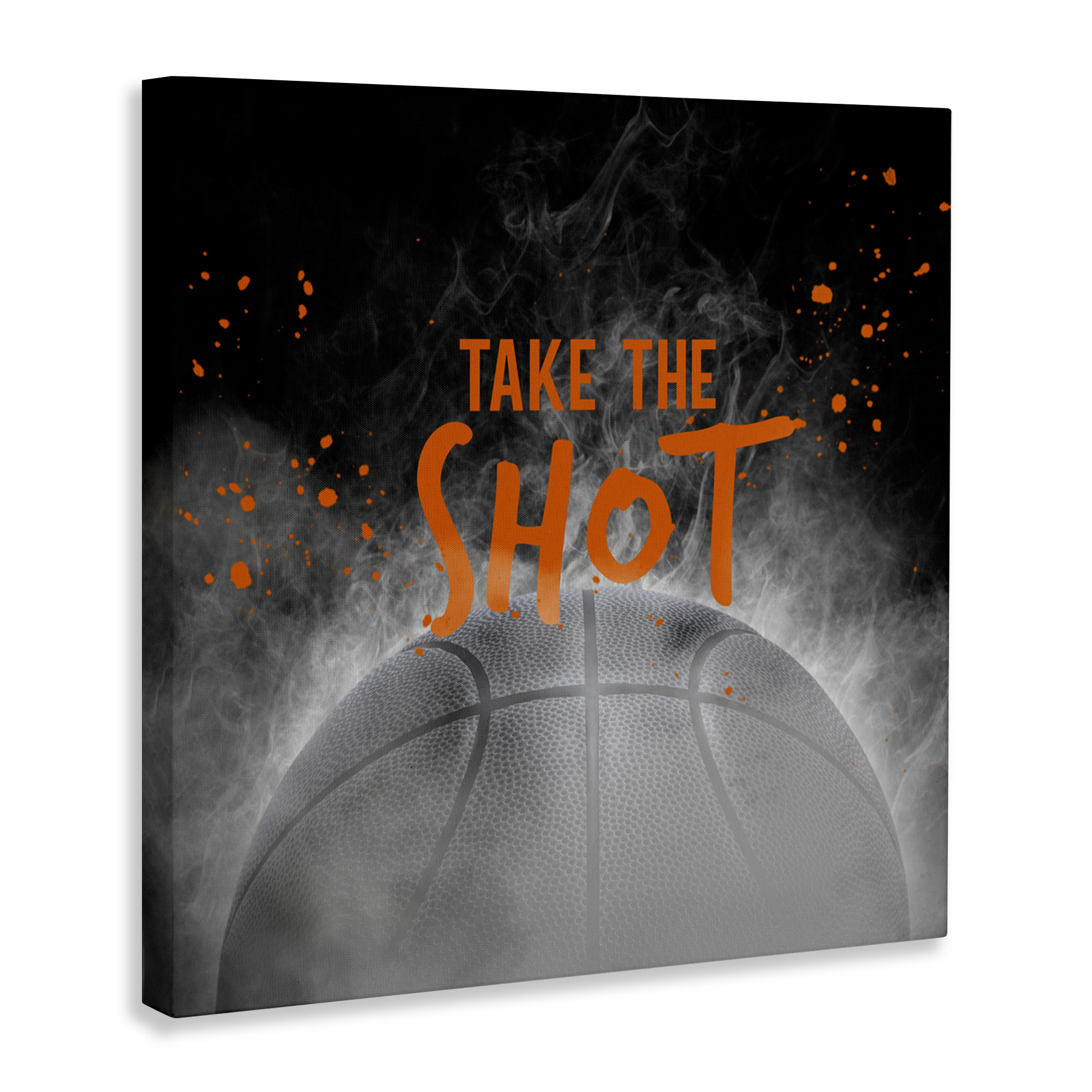 Hokku Designs Take The Shot Basketball Canvas, design by Kim Allen ...