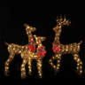 The Holiday Aisle® 3-Piece Rattan and Iron Reindeer Family Lighted ...