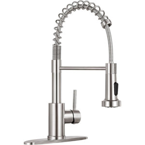 GLETED Kitchen Faucet with Pull Down Sprayer, Single Handle Spring ...