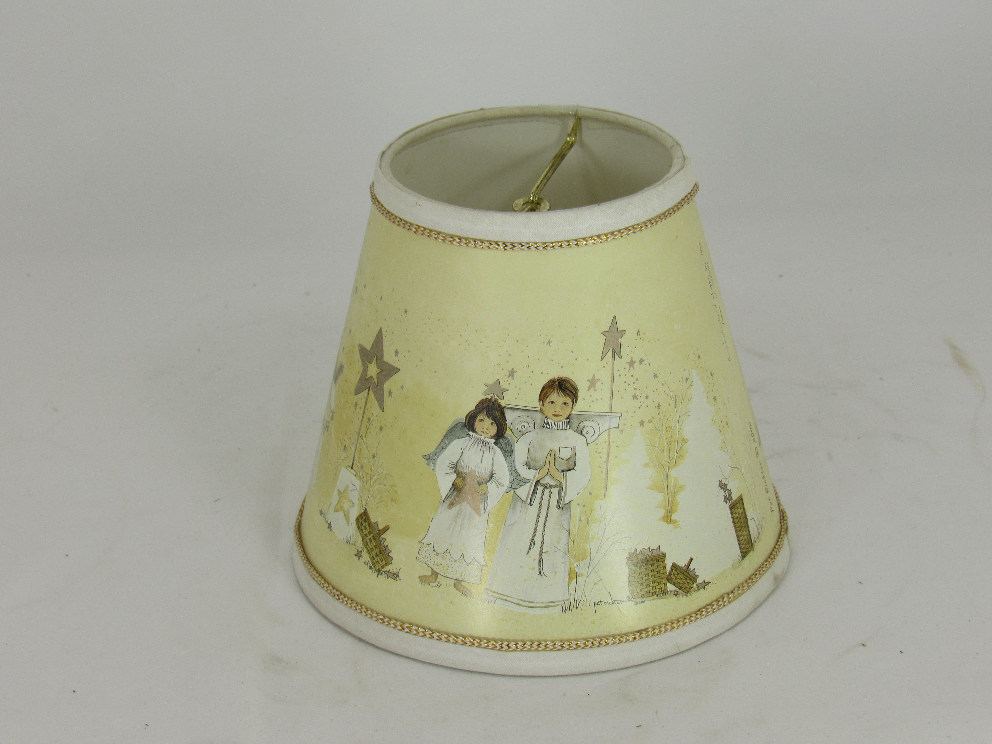 Trinx 9.5'' H x 13" W Angel Paper Empire Lamp Shade in Yellow | Wayfair