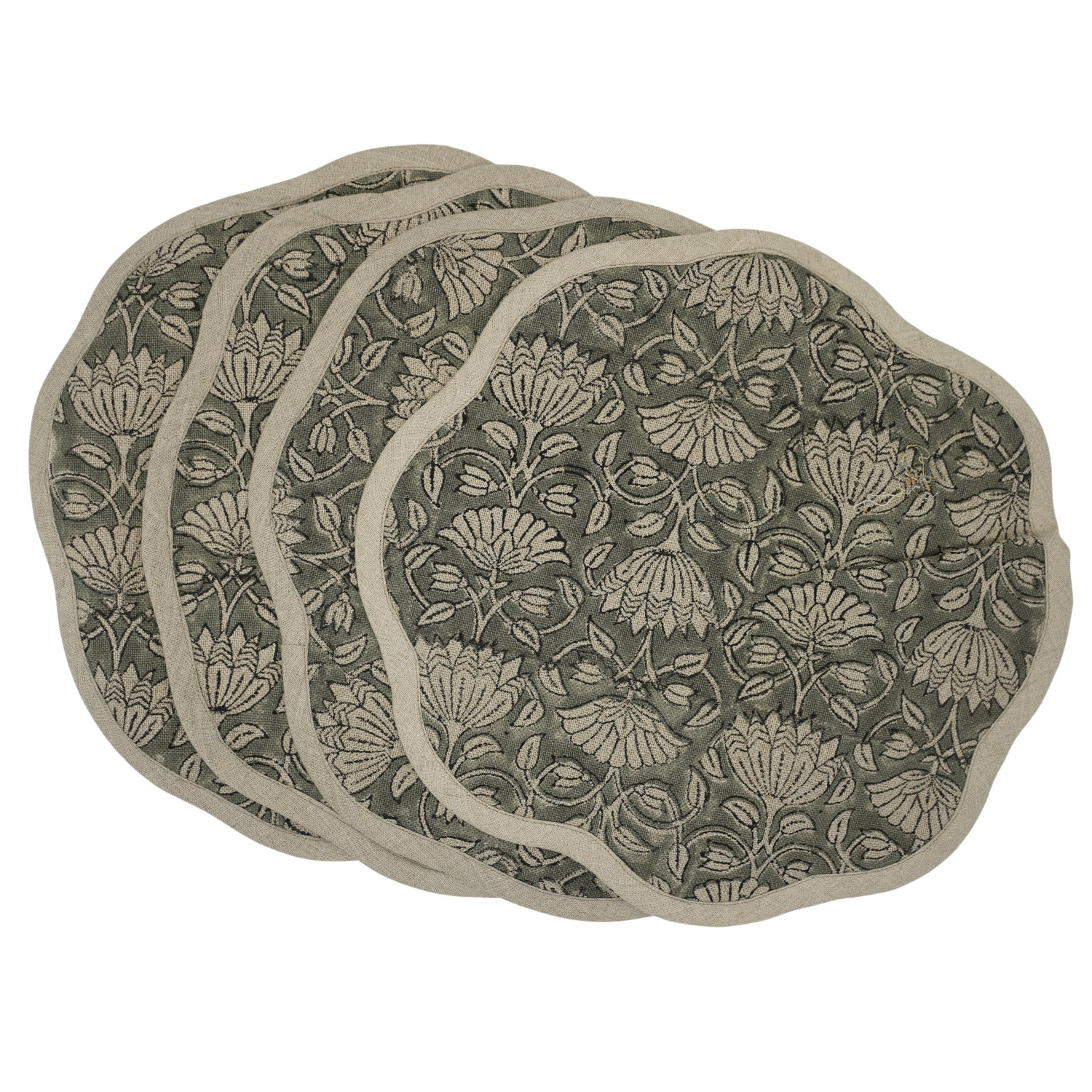 Fabdivine 15"Scalloped Elegance Dining Set - Ulta Kamal | Wayfair