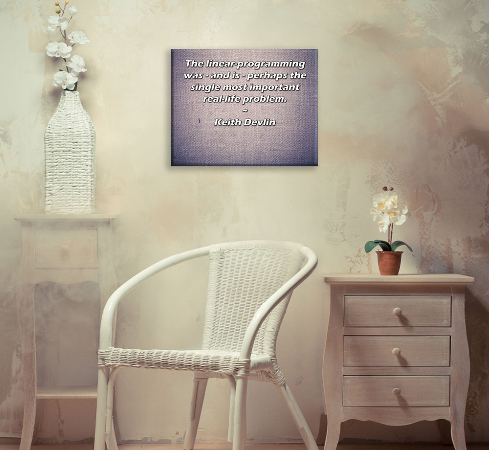 Trinx ArtsyQuotes Gallery Wrapped Canvas By Keith Devlin: "The linear ...