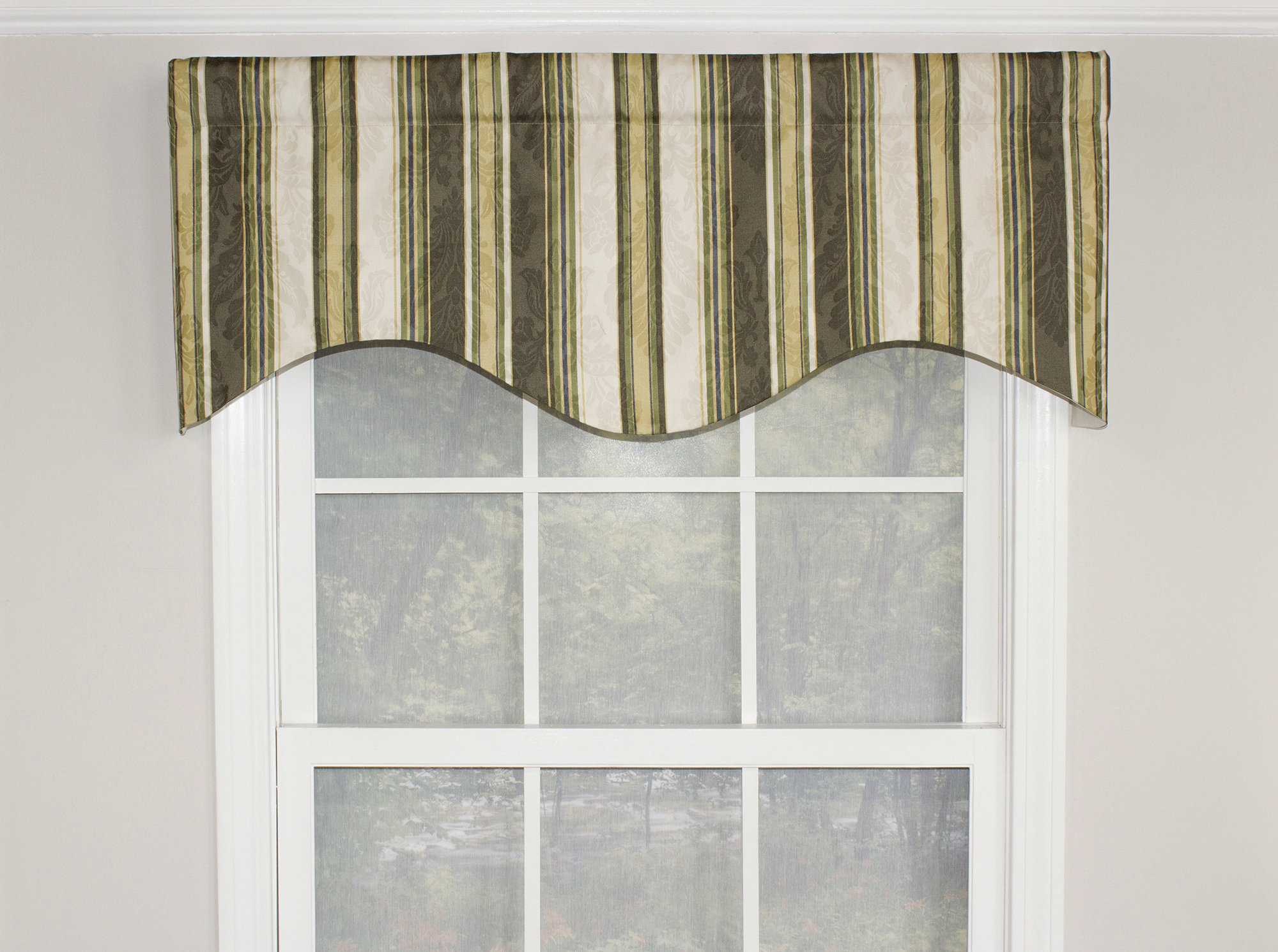 Darby Home Co Linn Stripe Cornice 50" Window Valance & Reviews | Wayfair
