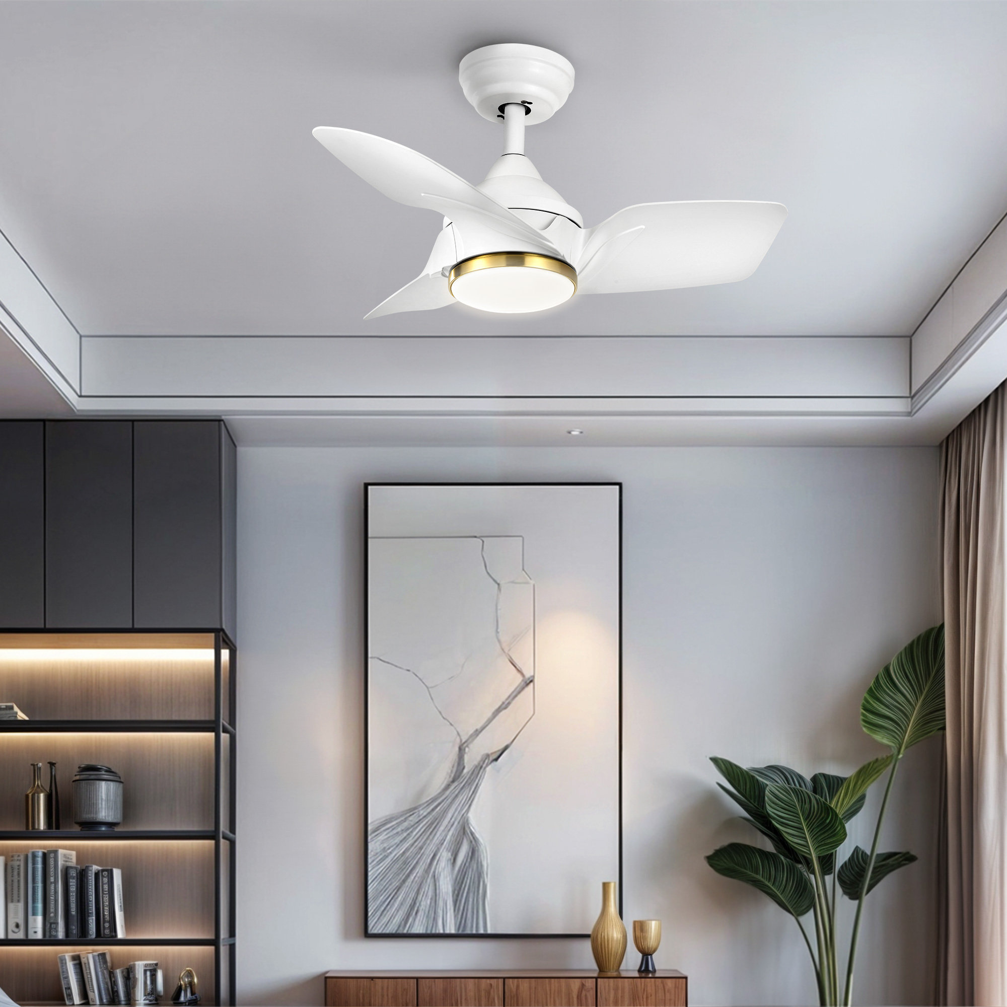 Wade Logan 26" Bernadeta 3 - Blade LED Ceiling Fan with Remote Control ...