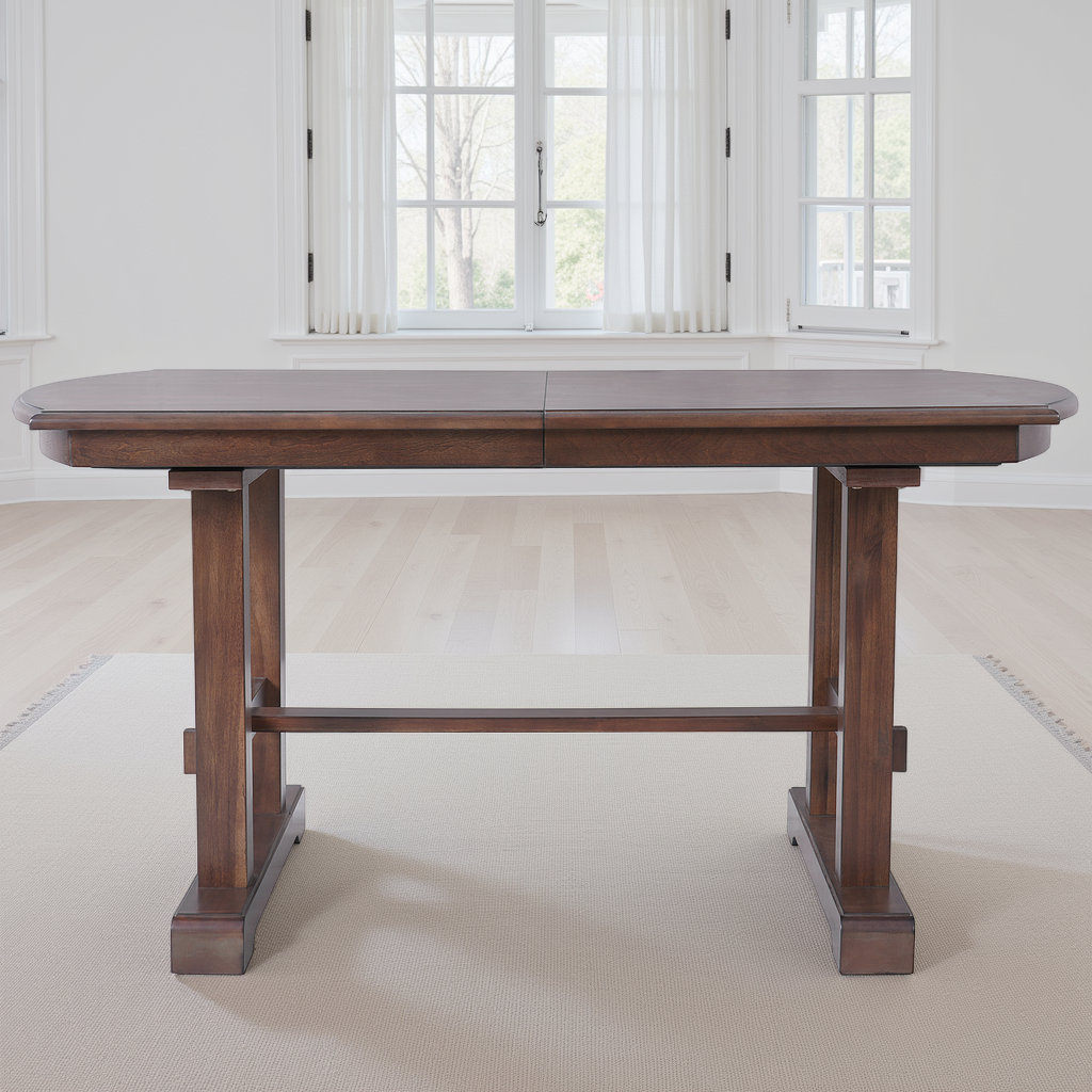 August Grove® H-Shape Farmhouse Dining Table for 4 to 8, Expandable ...