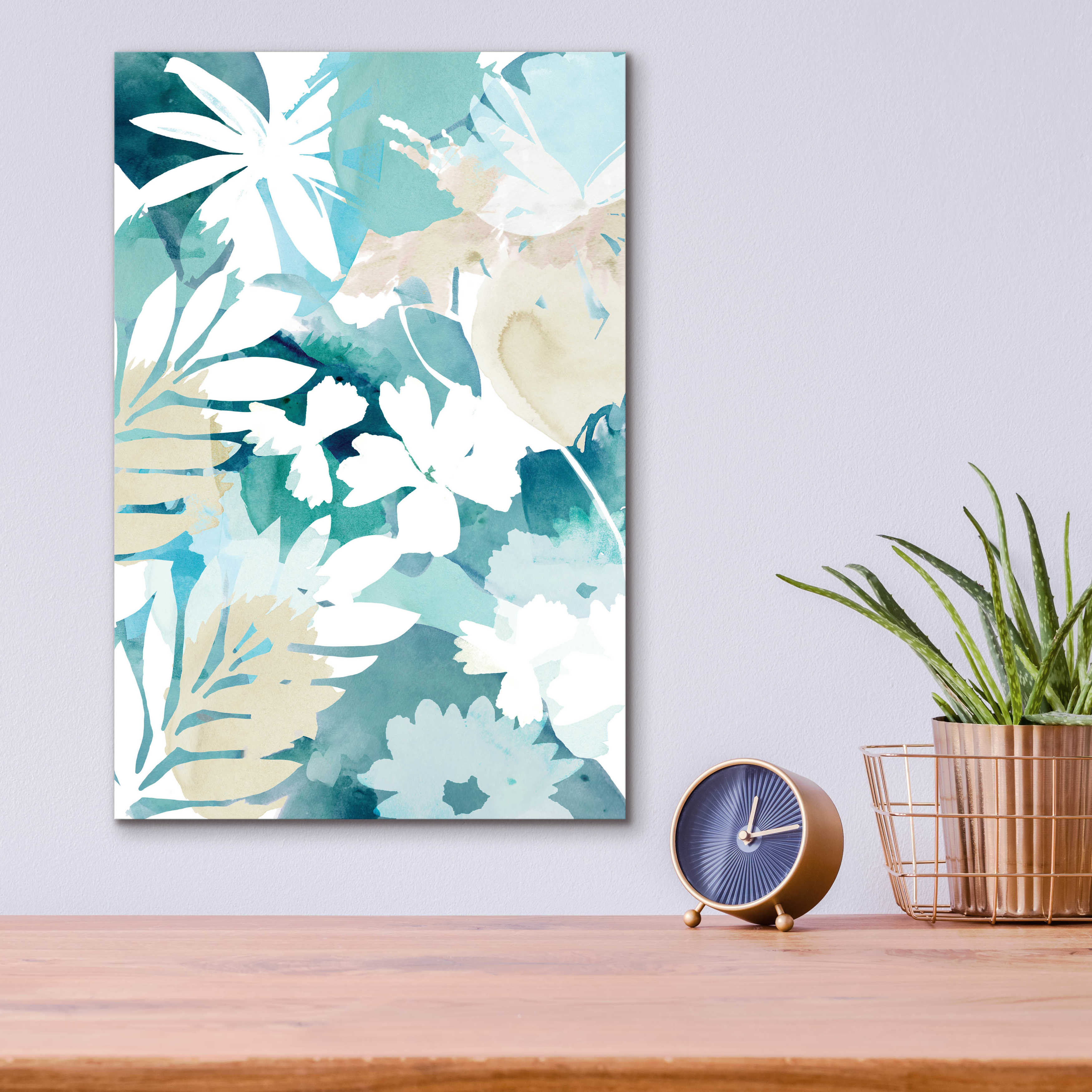 Red Barrel Studio Soft Blue Floral III by Flora Kouta - Unframed Print ...