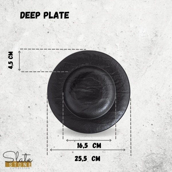 Wilmax Slatestone 27cm Deep Plate 25.5 Cm 12 FL OZ / 350 ML | Wayfair.co.uk