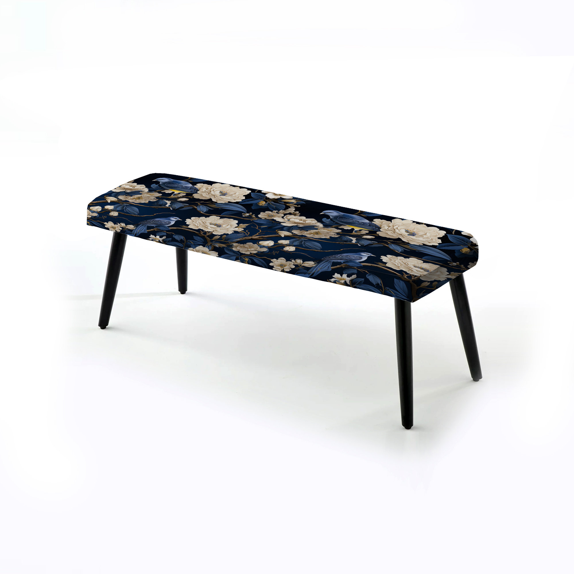 Design Art Cobalt Chinoiserie Garden Victorian Pattern - Floral ...