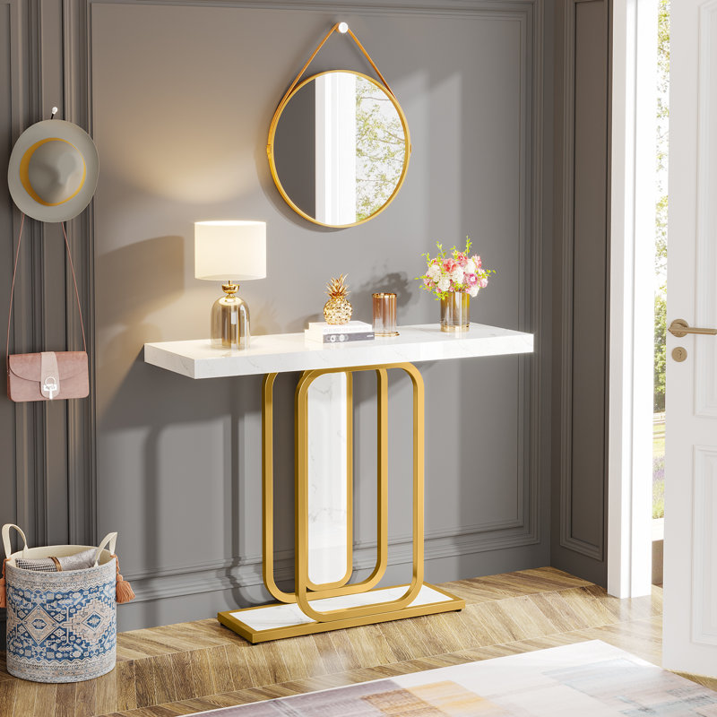 Mercer41 Leoh 41.33" Console Table with LED Lights & Reviews | Wayfair