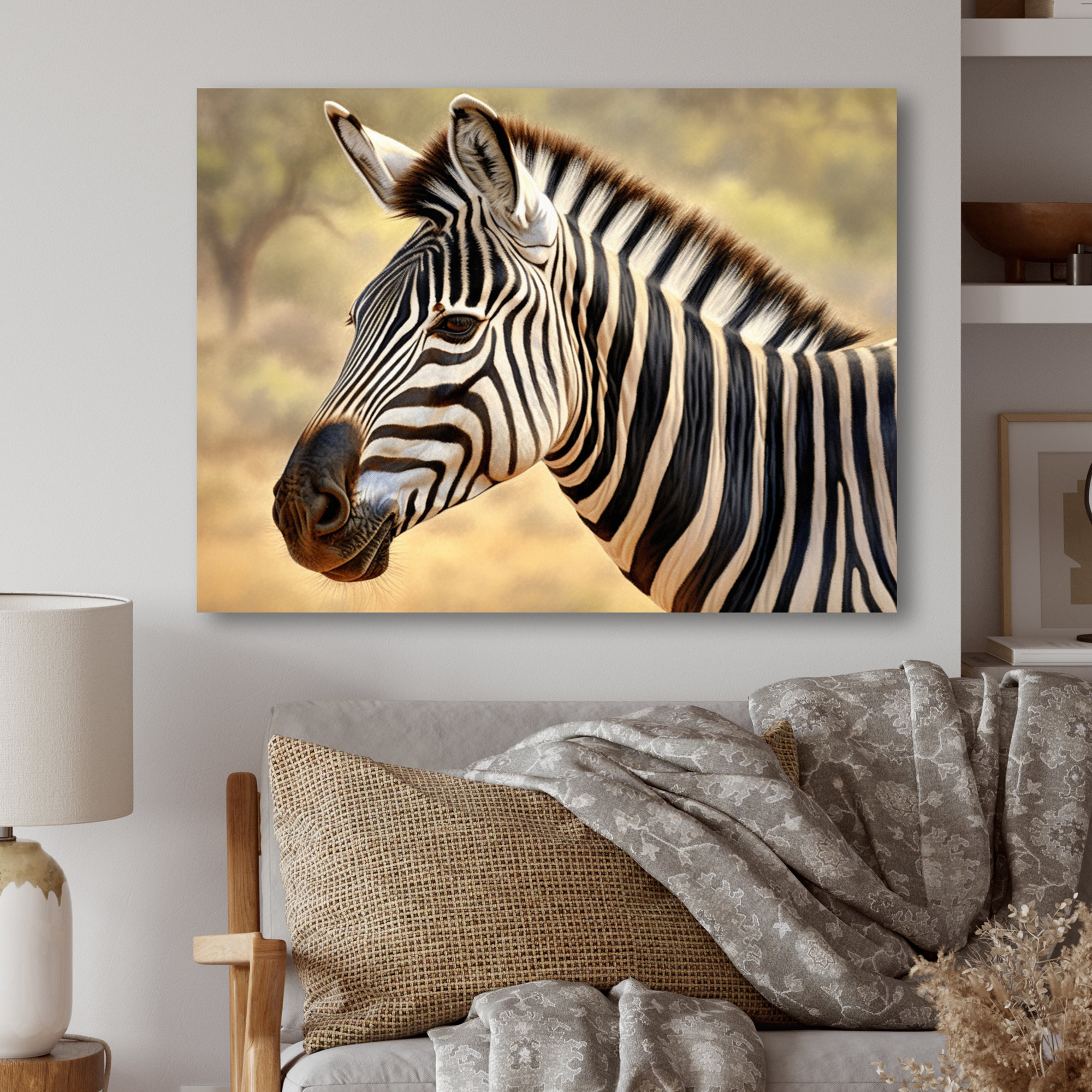 Ebern Designs African Zebra I - Animals Zebra Metal Wall Art - Wayfair ...
