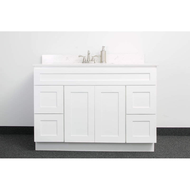 United Cabinetry 48'' Single Bathroom Vanity Base Only with UV Coated ...