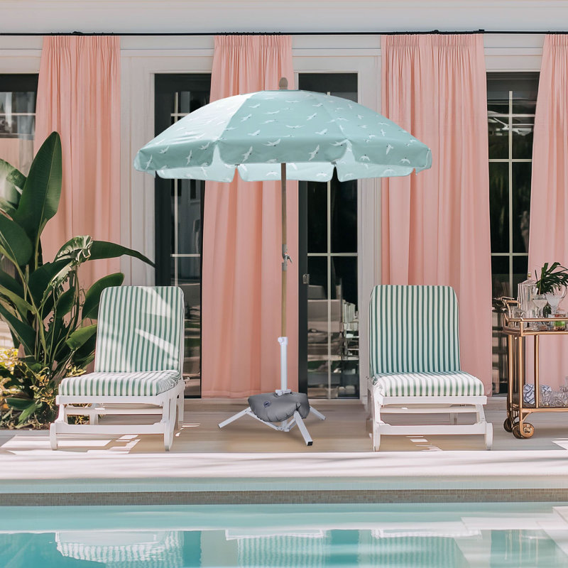 Arlmont & Co. Foldable Beach Umbrella Stand Portable Adjustable Base ...