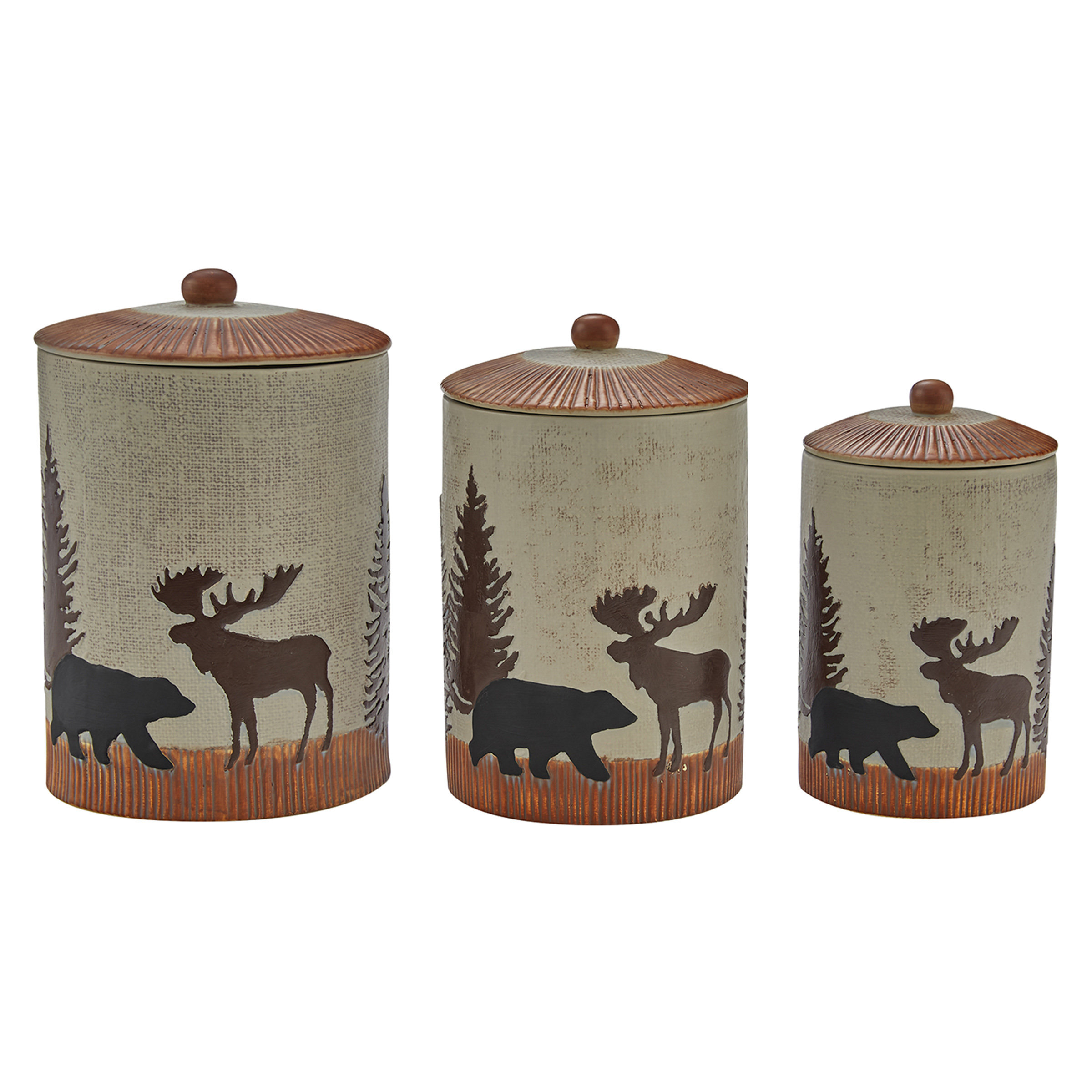 Loon Peak® Wilderness Trail 3 Piece Kitchen Canister Set & Reviews ...