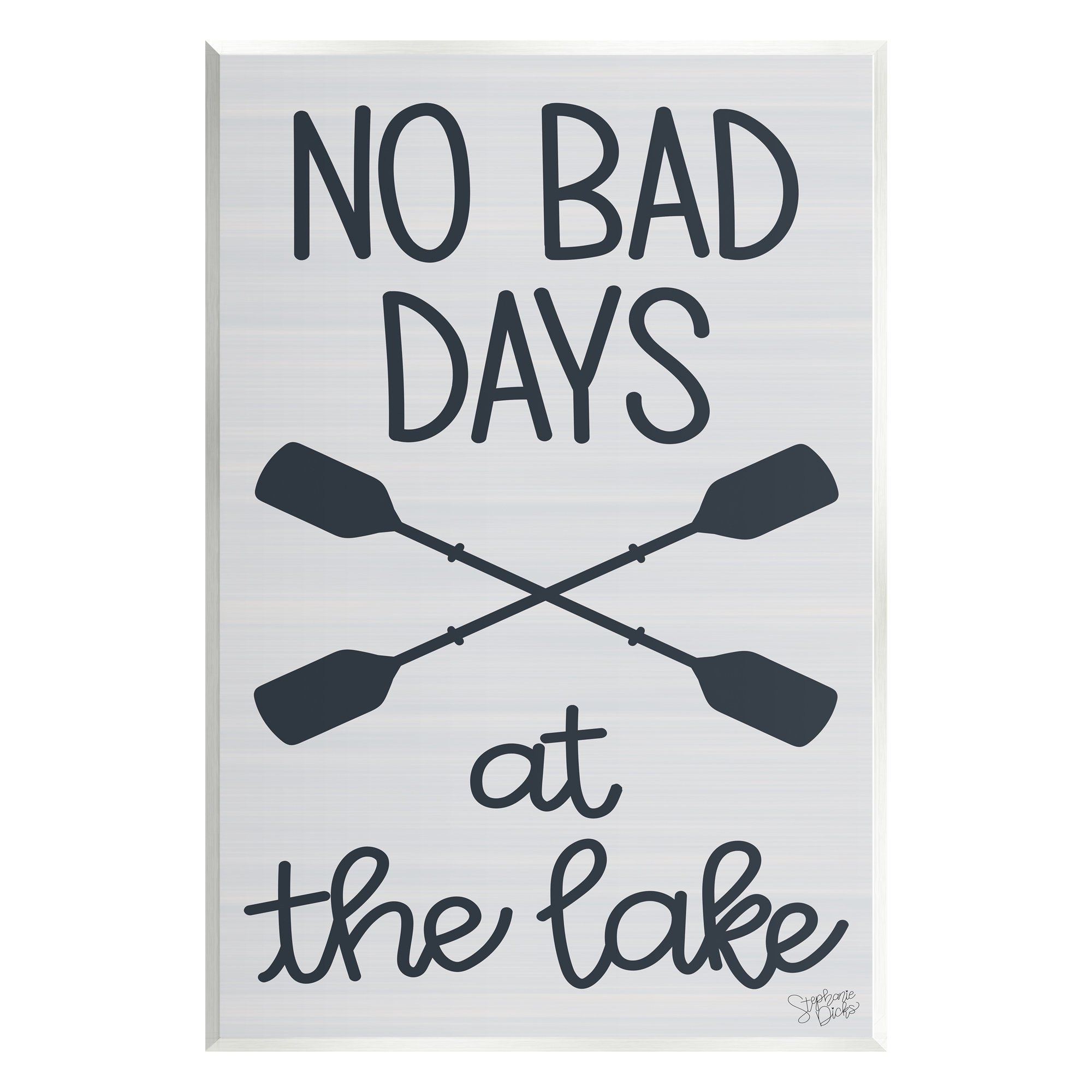 Stupell Industries No Bad Lake Days Crossed Oars Floater Canvas Wall ...