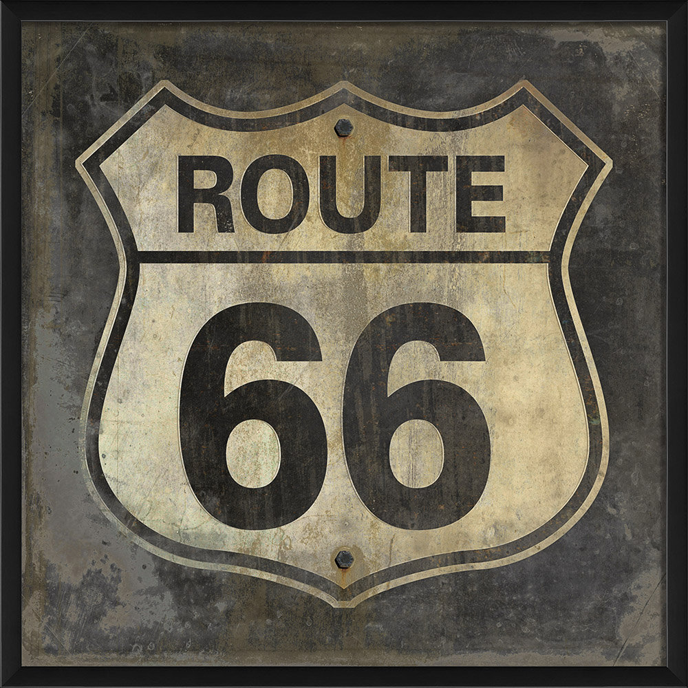 The Artwork Factory 'Route 66' - Picture Frame Graphic Art Print on ...