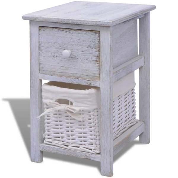 August Grove Fultonville Solid Wood Bedside Table | Wayfair.co.uk