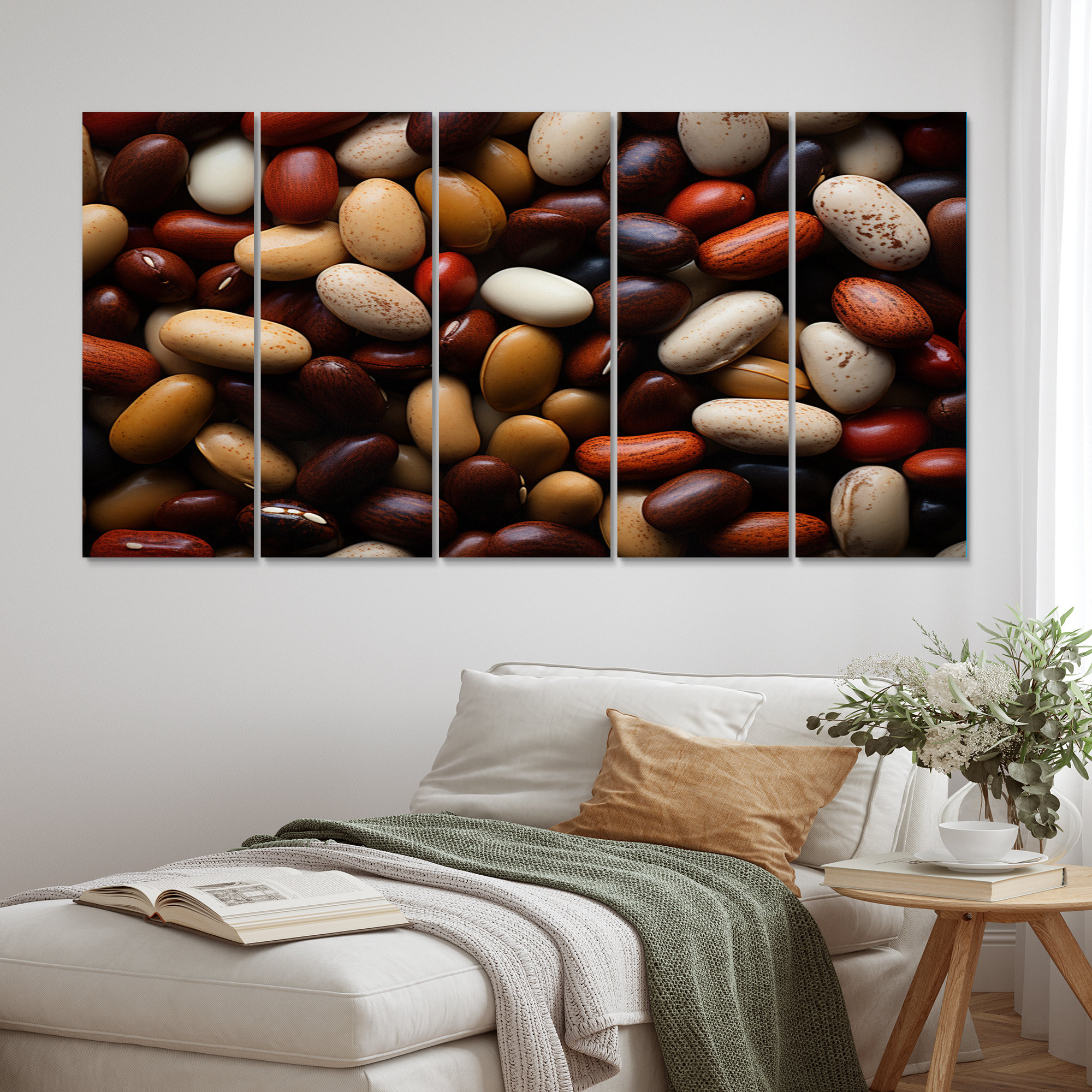 Gracie Oaks Brown White Nuts Still Life Macro - Food & Beverage Wall ...