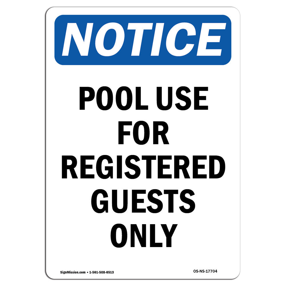 SignMission Pool Use for Registered Guests Only Sign | Wayfair