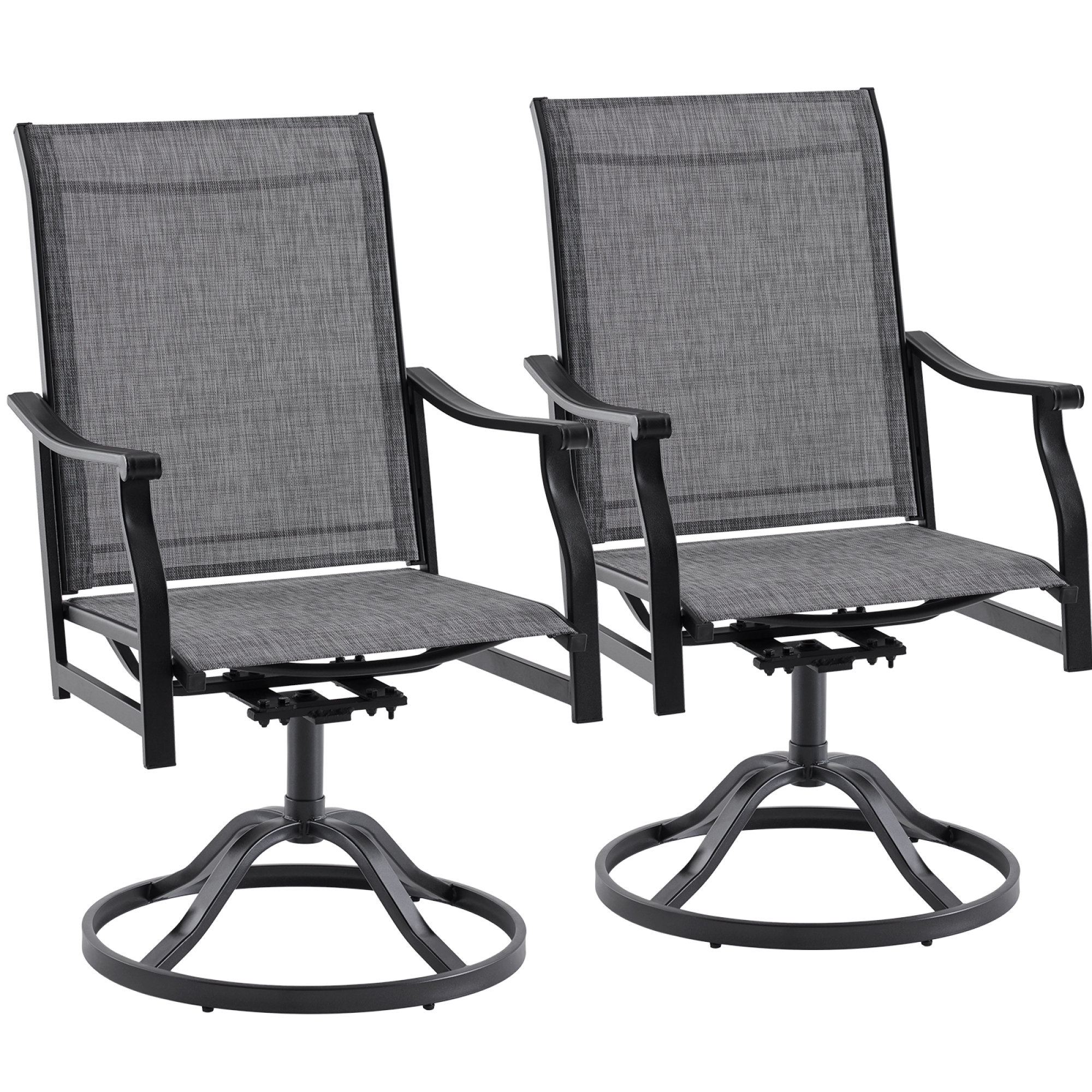 Latitude Run® Ergonomic Metal Patio Dining Chairs, Durable Design For ...