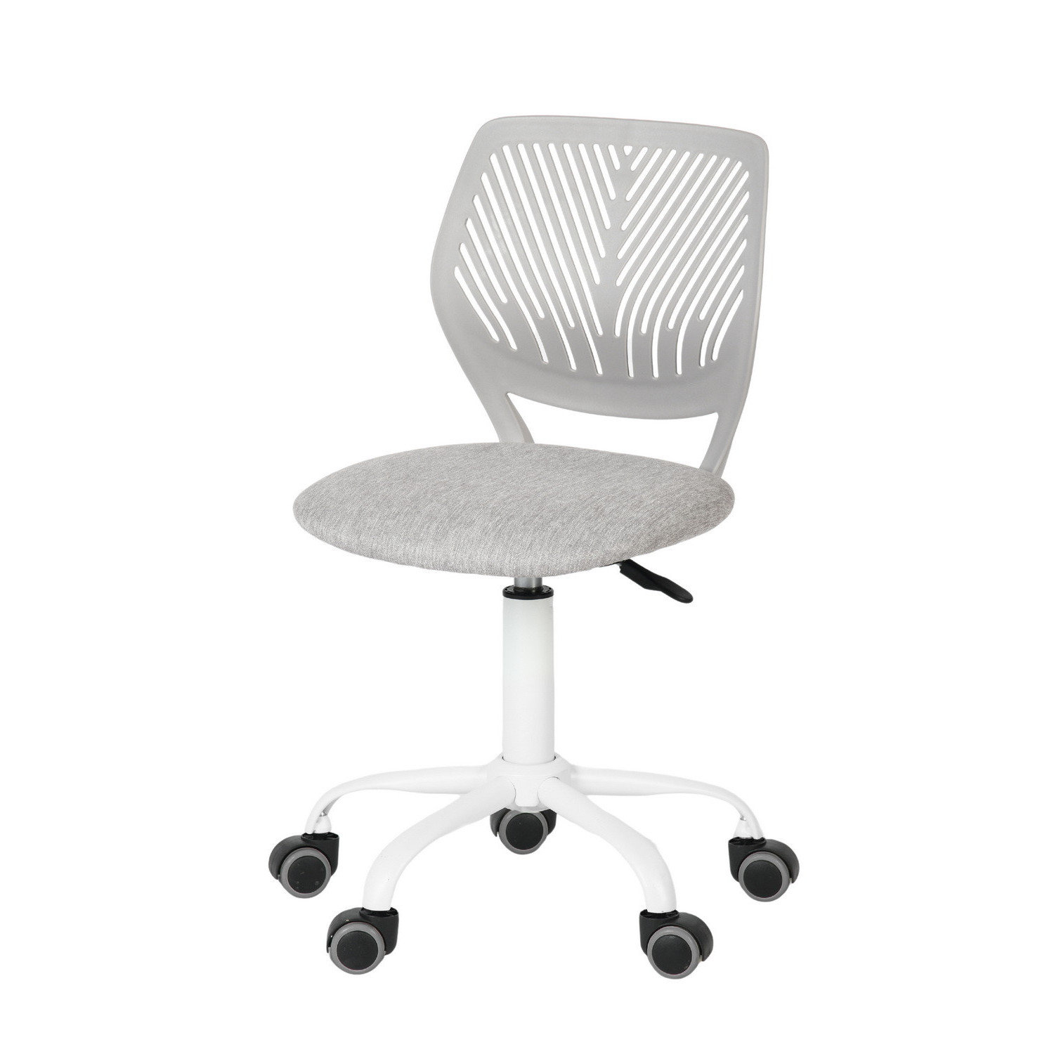 Wrought Studio™ Gray and Black Adjustable Height Swivel Rolling Office ...