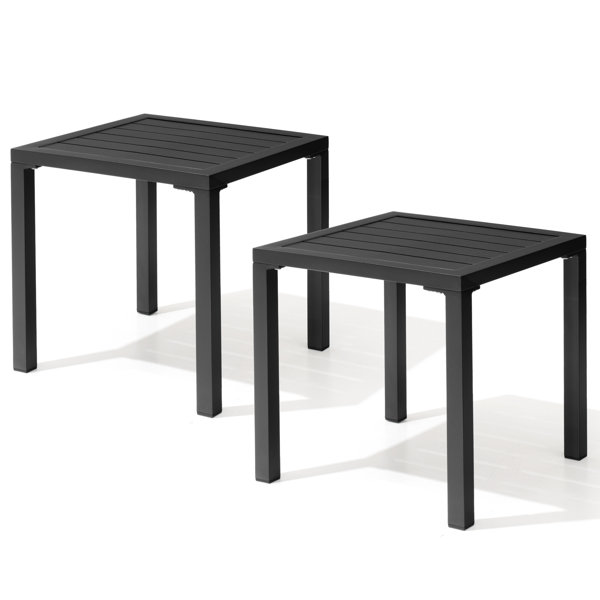 Ebern Designs Aluminum Square Side/end Table & Reviews | Wayfair