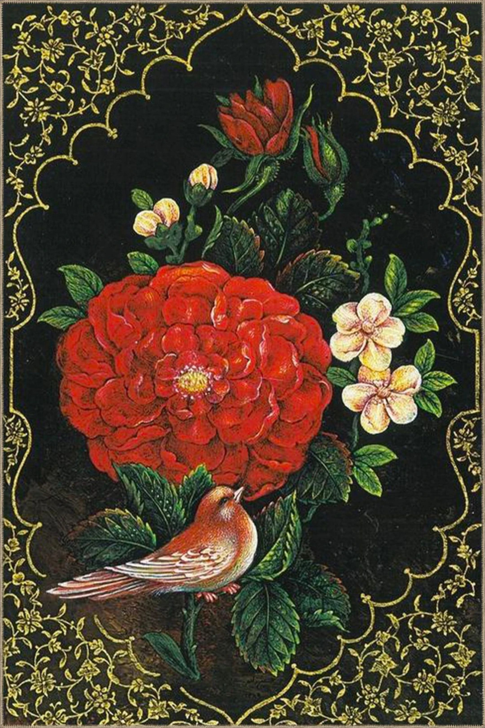 East Urban Home Woven Carpet With Rose Pattern And Washable Carpet ...