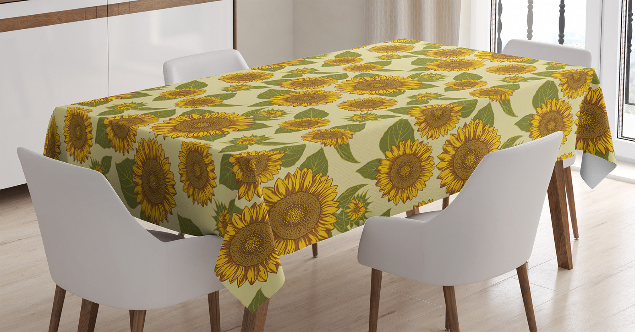 East Urban Home Funky Sunflower Tablecloth & Reviews | Wayfair