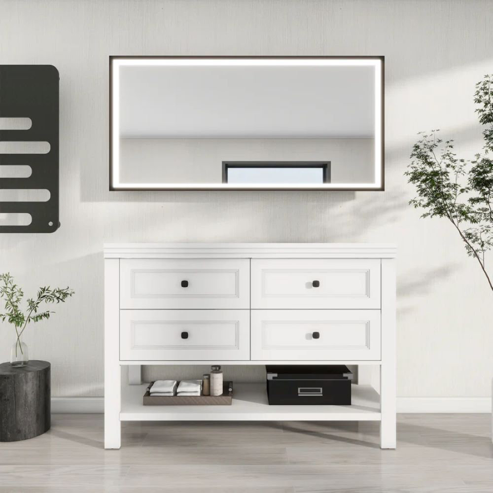 ECLIFE 48'' Double Bathroom Vanity Base Only, Sink not Included | Wayfair ECLIFE 48'' Double Bathroom Vanity Base Only, Sink not Included | Wayfair