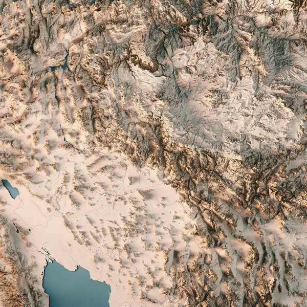 Alpen Home Arizona State USA 3D Render Topographic Map Neutral by ...