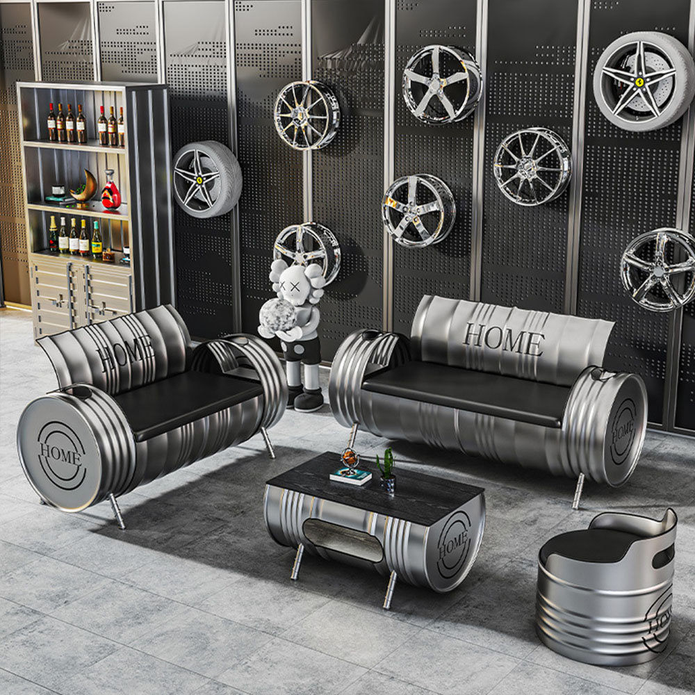 Williston Forge Casual Oil Drum Shaped Sofa Coffee Table Set - Wayfair ...