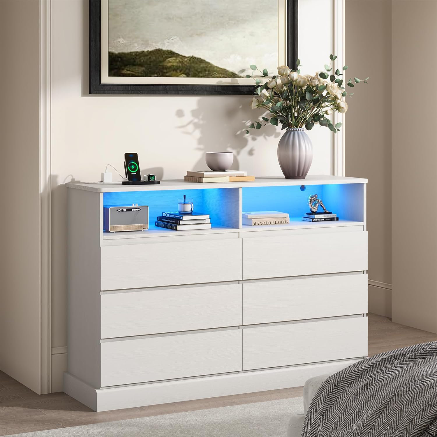 Wrought Studio™ Modern Dresser For Bedroom, Dresser With No Handle ...