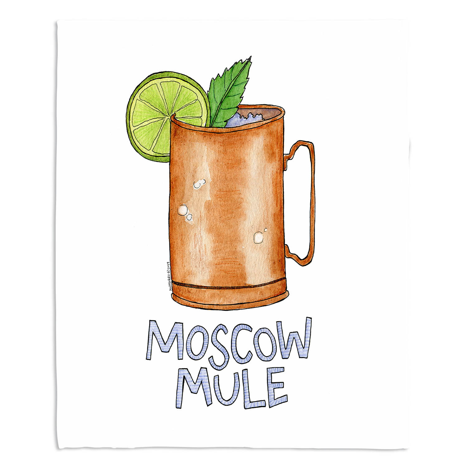 DiaNoche Designs Cocktails Moscow Mule Blanket | Wayfair