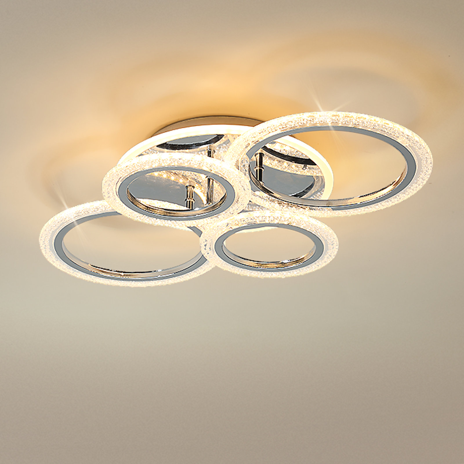 Blue Elephant Elora 4 - Light 58cm Unique Acrylic LED Flush Mount ...