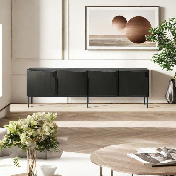 HomeCanvas Black Oak Style Creative Custom Side Cabinet 62.99 ...