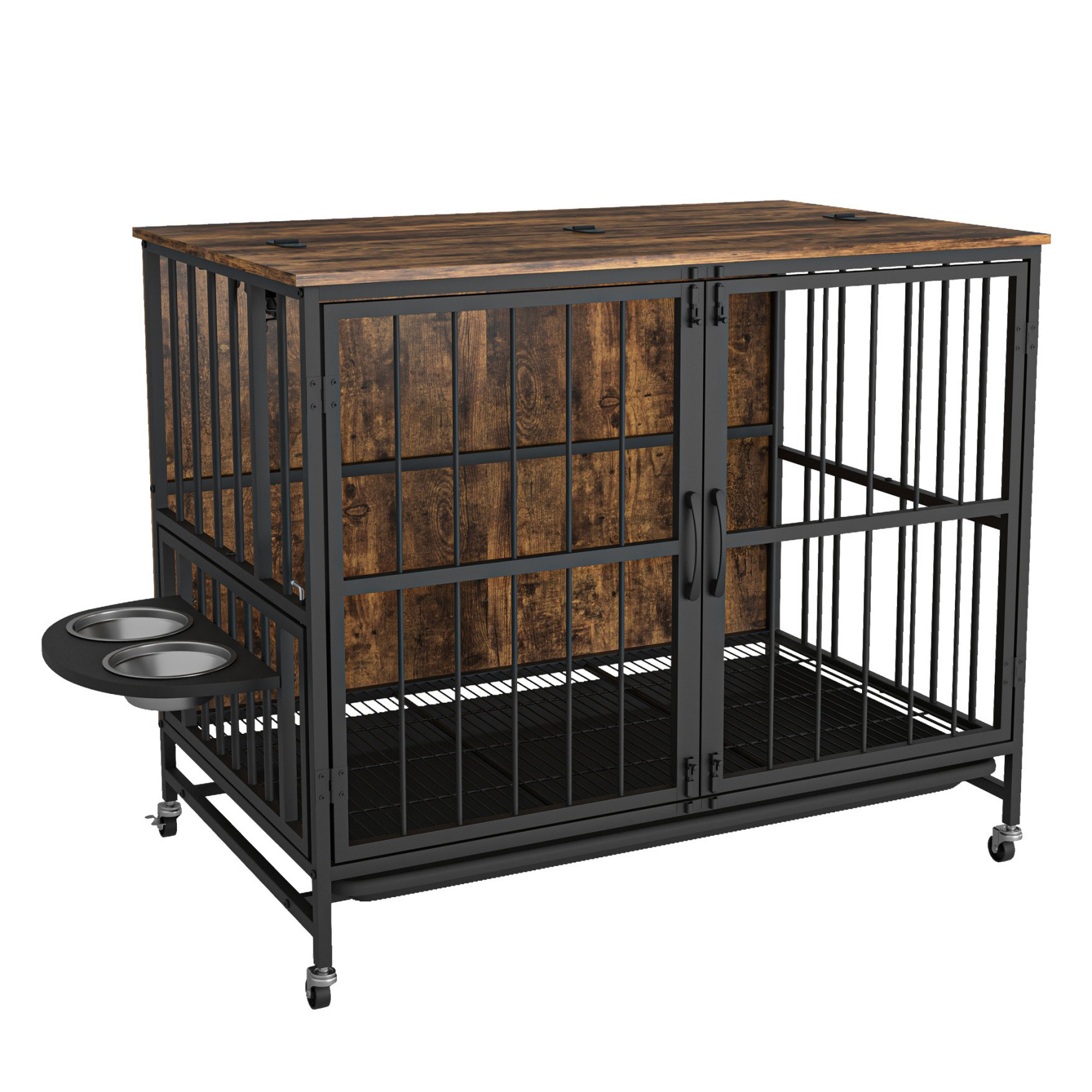 Ophelia & Co. Modern sturdy dog crate for pets weighing up to 80 pounds ...
