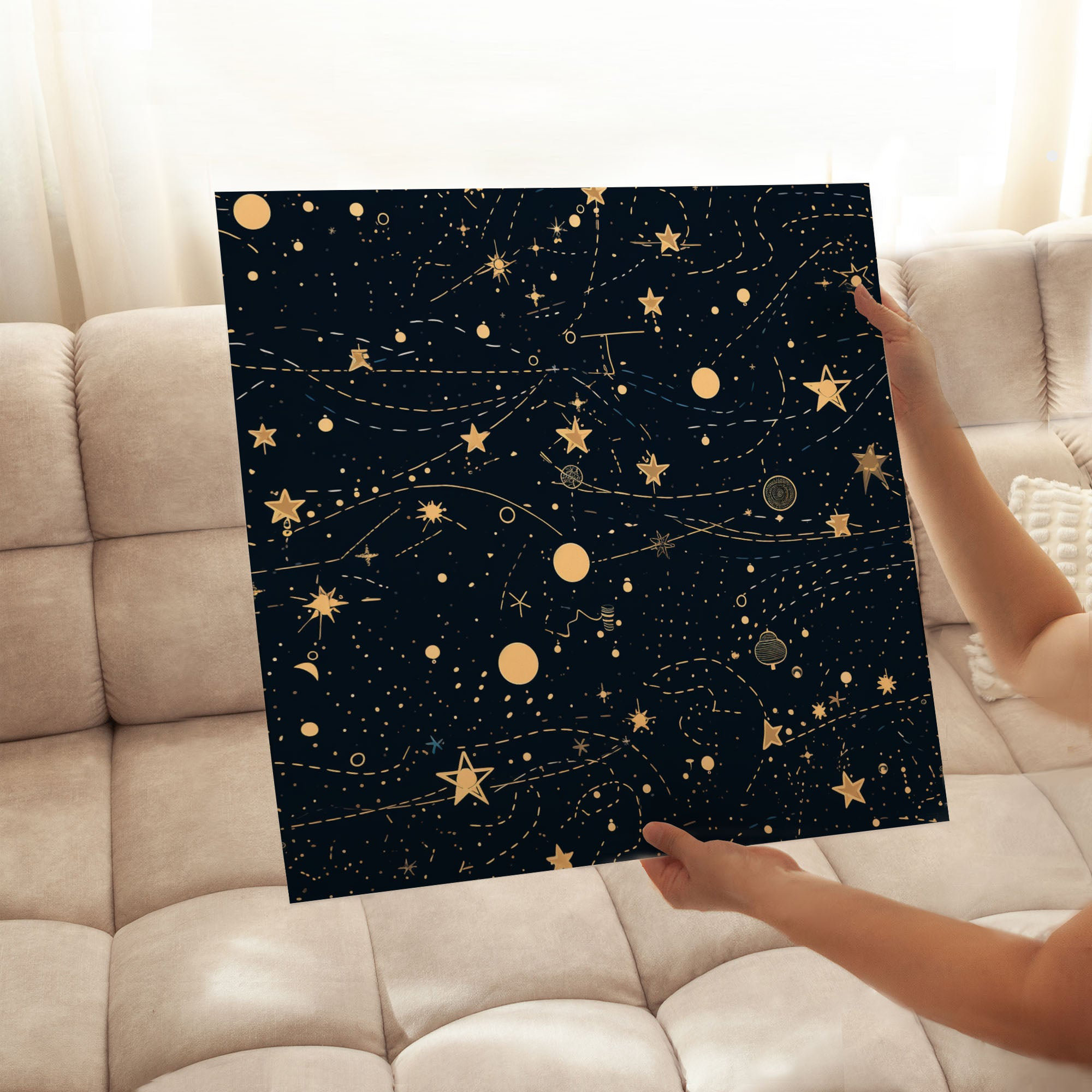 Winston Porter Astronomy and Space Stars Pattern I Modern Unframed Art ...
