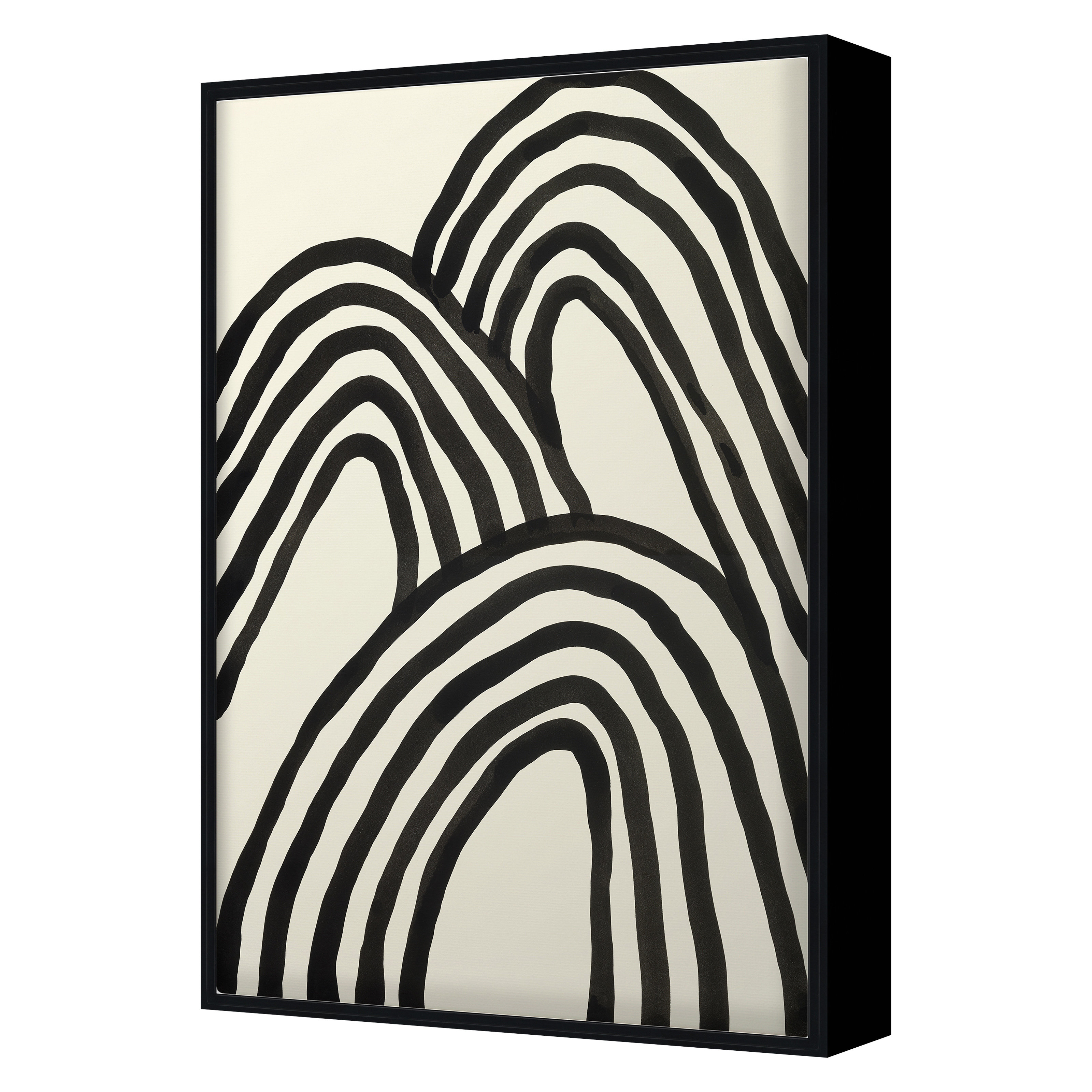 Grand Image Home Summer 2019 Three Black Rainbows Framed On Canvas by ...