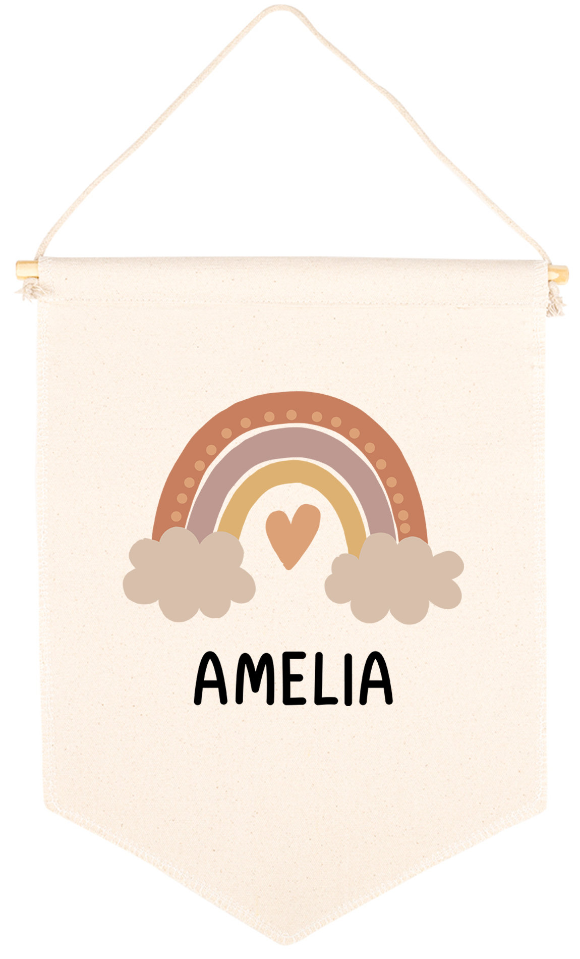 Zoomie Kids Yelena Hanging Wall Name and Rainbow Canvas Personalized ...