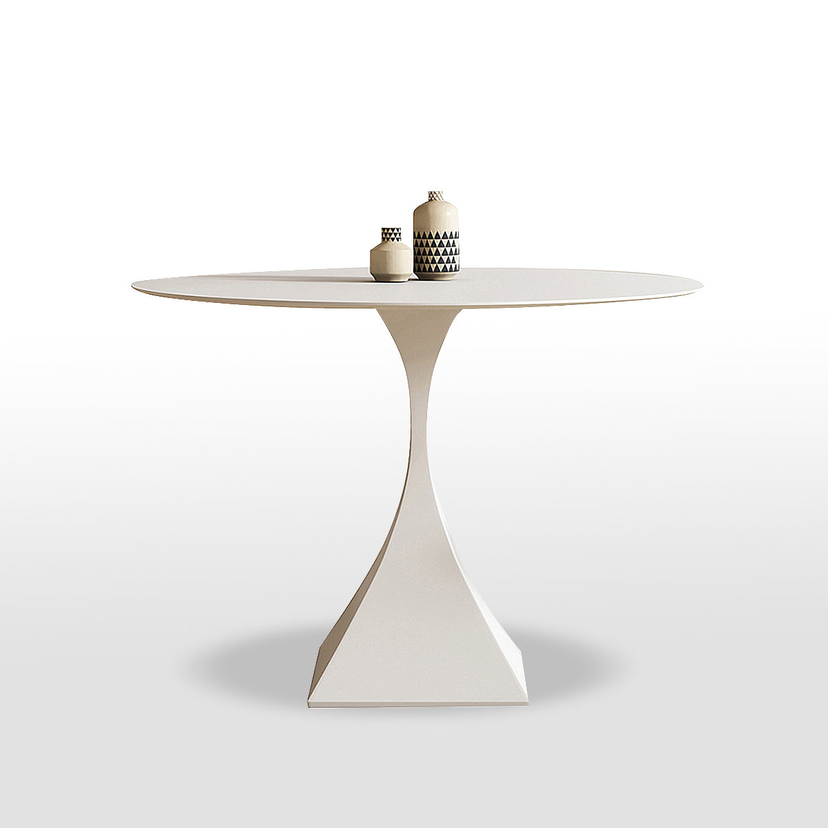 Orren Ellis 43.31" Round Sintered Stone + Steel Dining Table - Wayfair ...