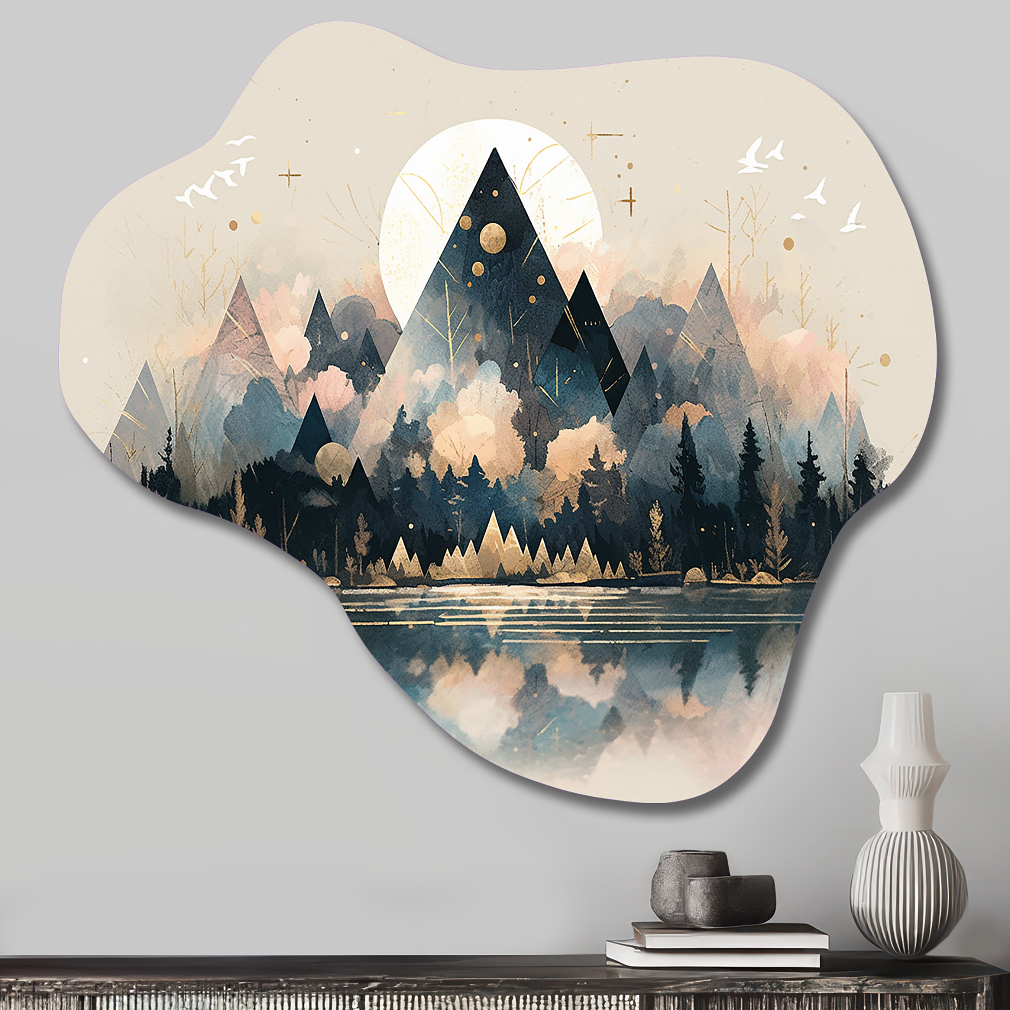 Design Art Sharp Wild Mountains - Asymmetrical Abstract Landscapes ...