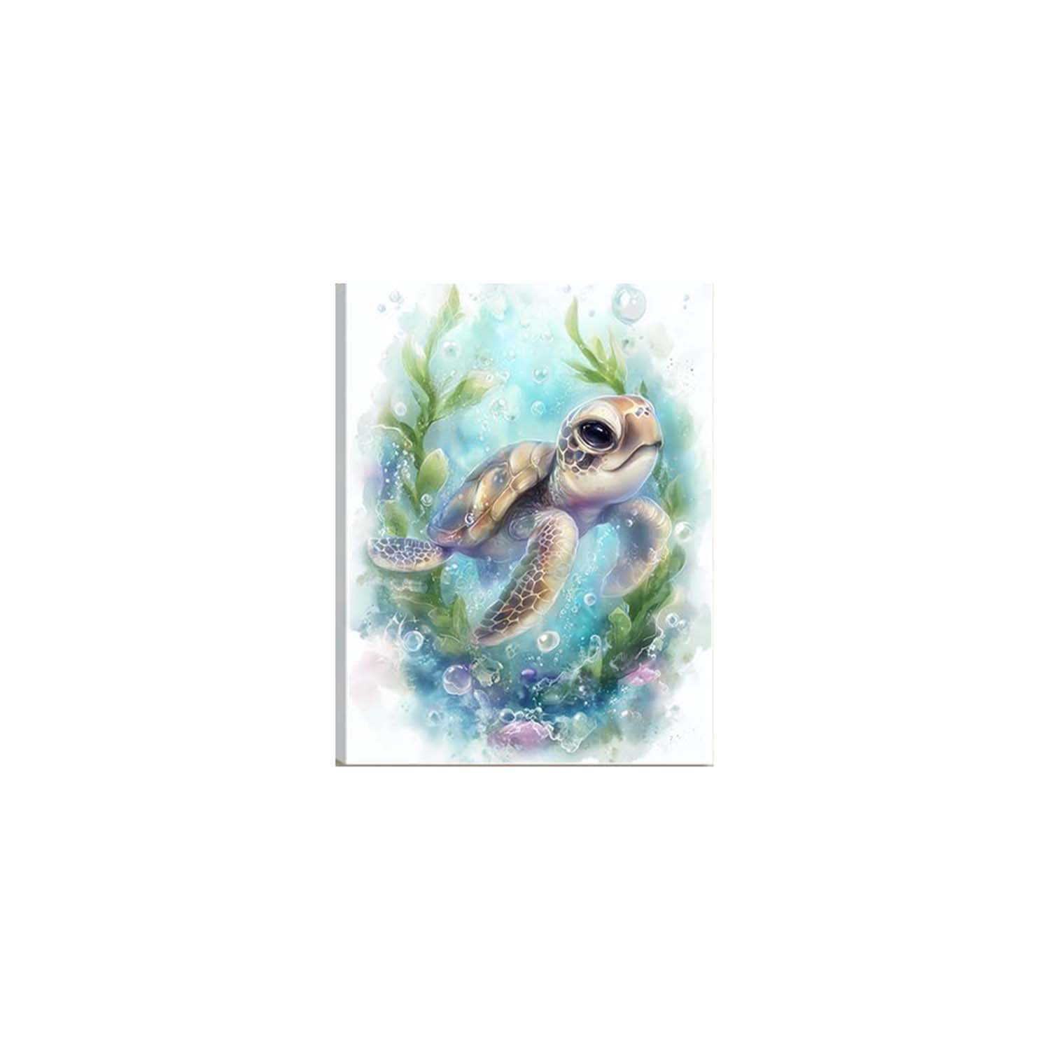 Bay Isle Home™ Sea Turtle Kids Wall Art – Gentle Ocean Animal Canvas ...