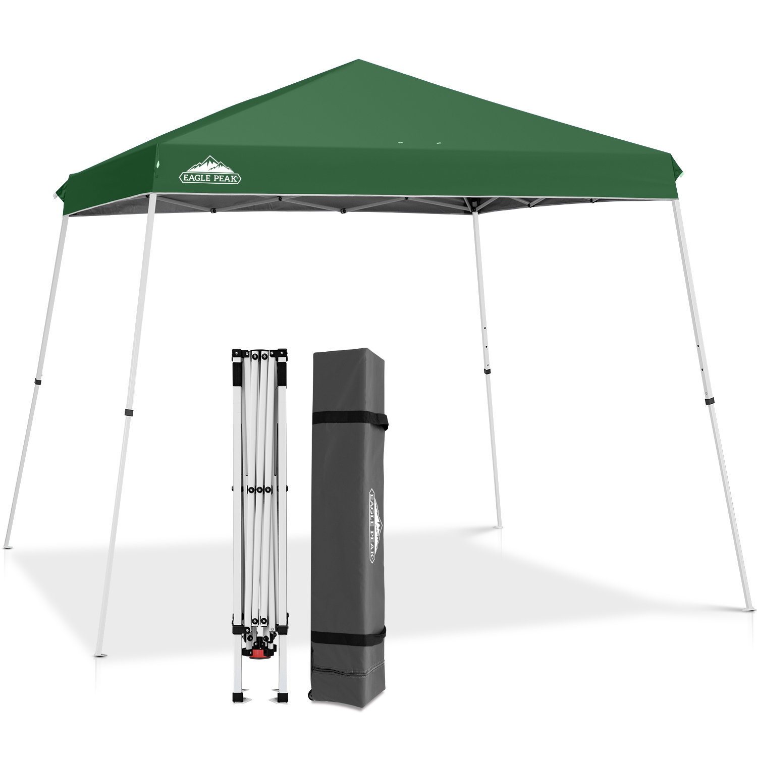 EAGLE PEAK Pop Up Canopies 11 Ft. W x 11 Ft. D Slant Leg Steel Canopy ...