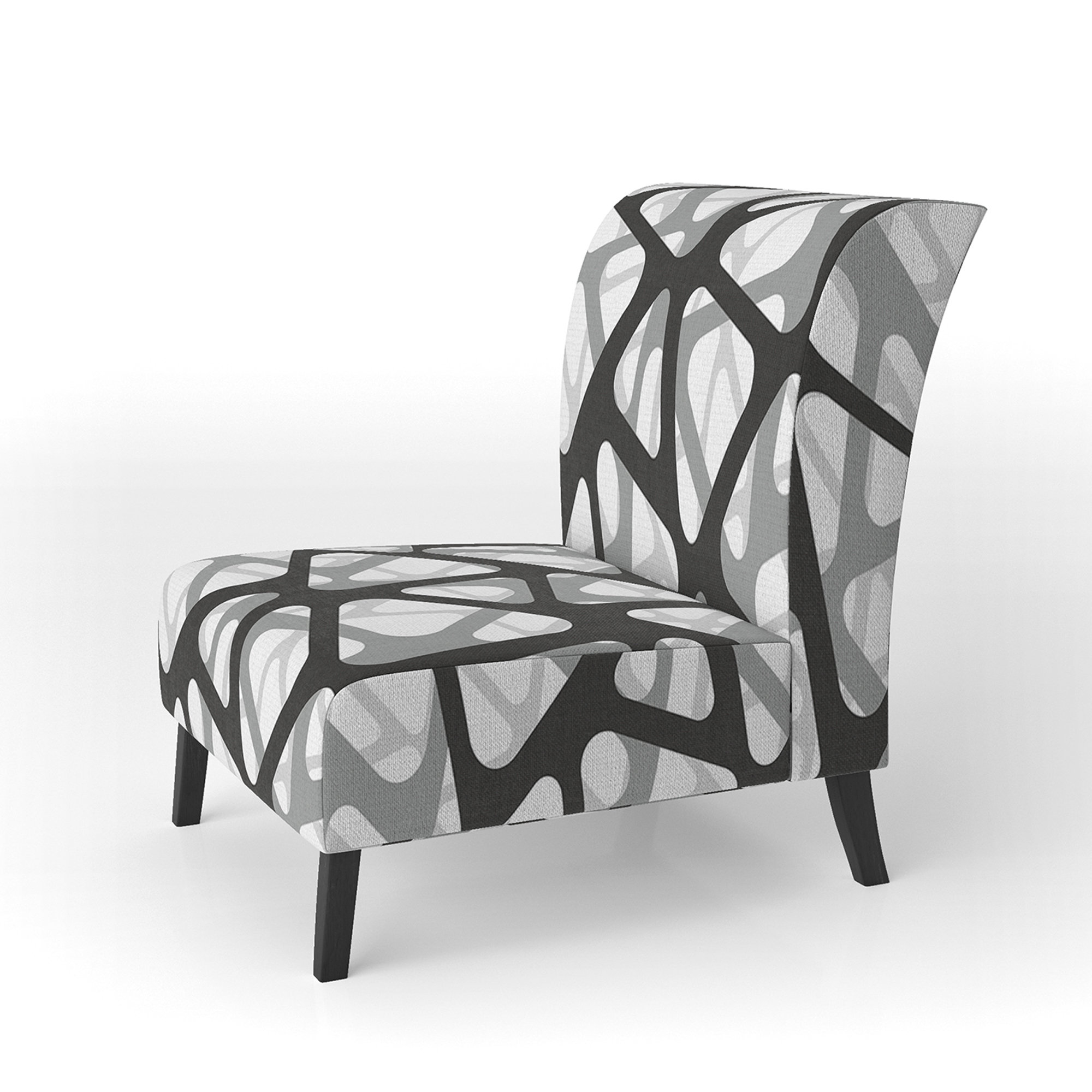 East Urban Home Black and Grey Triangular 3D Texture of Mesh - Mid ...