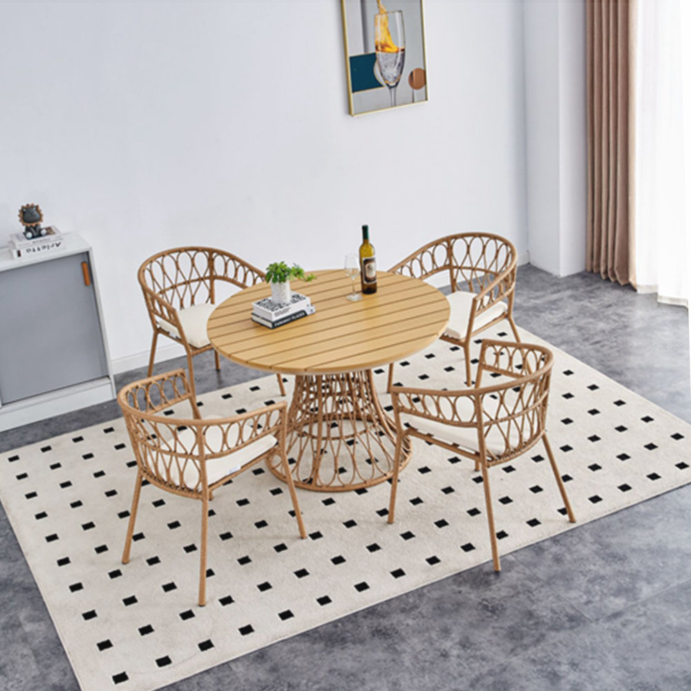 Union Rustic Maryona Outdoor 5-Piece Bamboo Dining Set | Wayfair