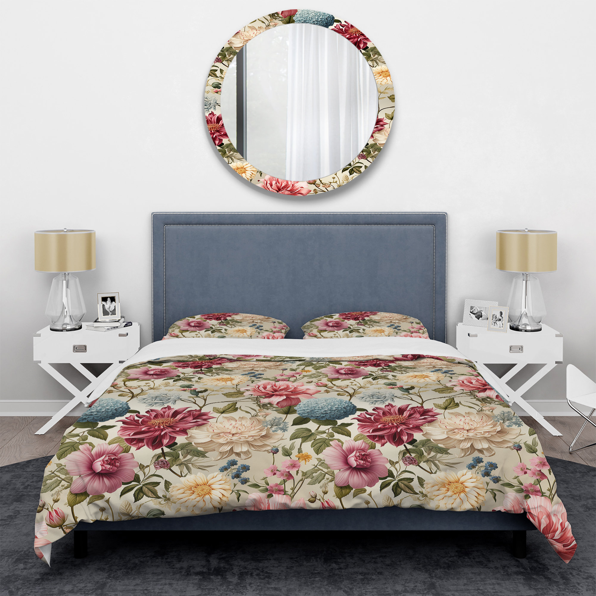 Design Art Pastel Shades Garden Delight Duvet Cover Set | Wayfair