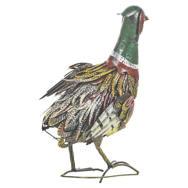 Brambly Cottage Thibault Bird Animals Metal Garden Statue | Wayfair.co.uk