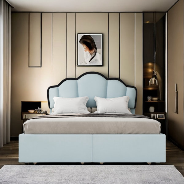 Latitude Run® Venecia Upholstered Platform Storage Bed with LED Strip ...